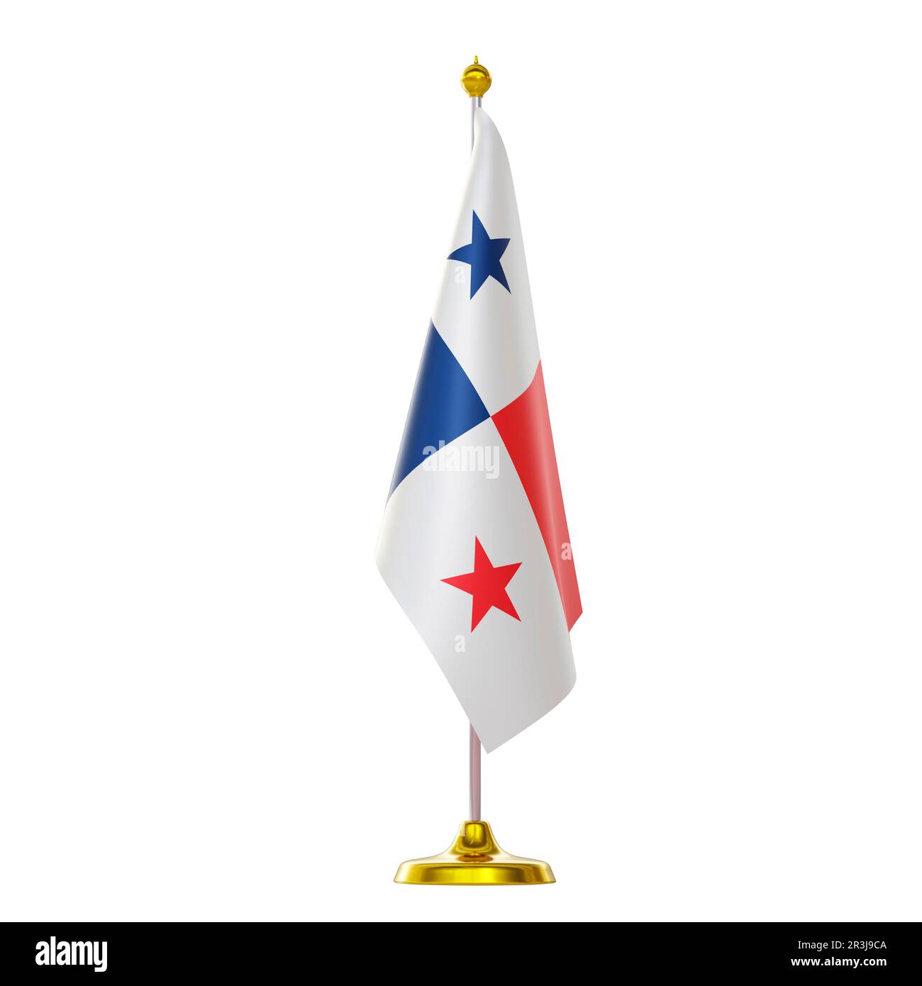 3d render of flag on pole for Panama countries summit and political ...