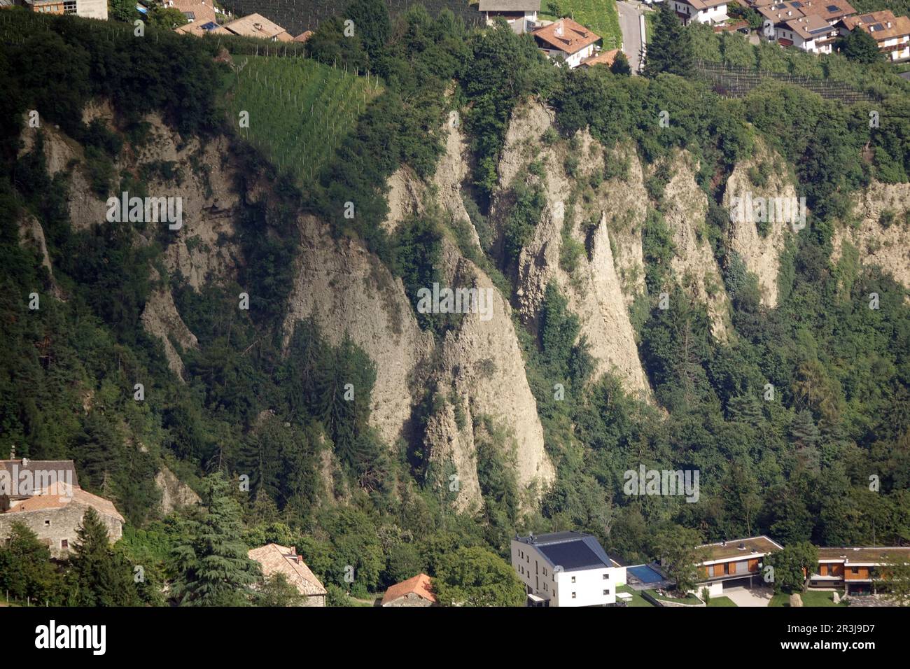 Earth pyramids near Dorf Tirol Stock Photo - Alamy