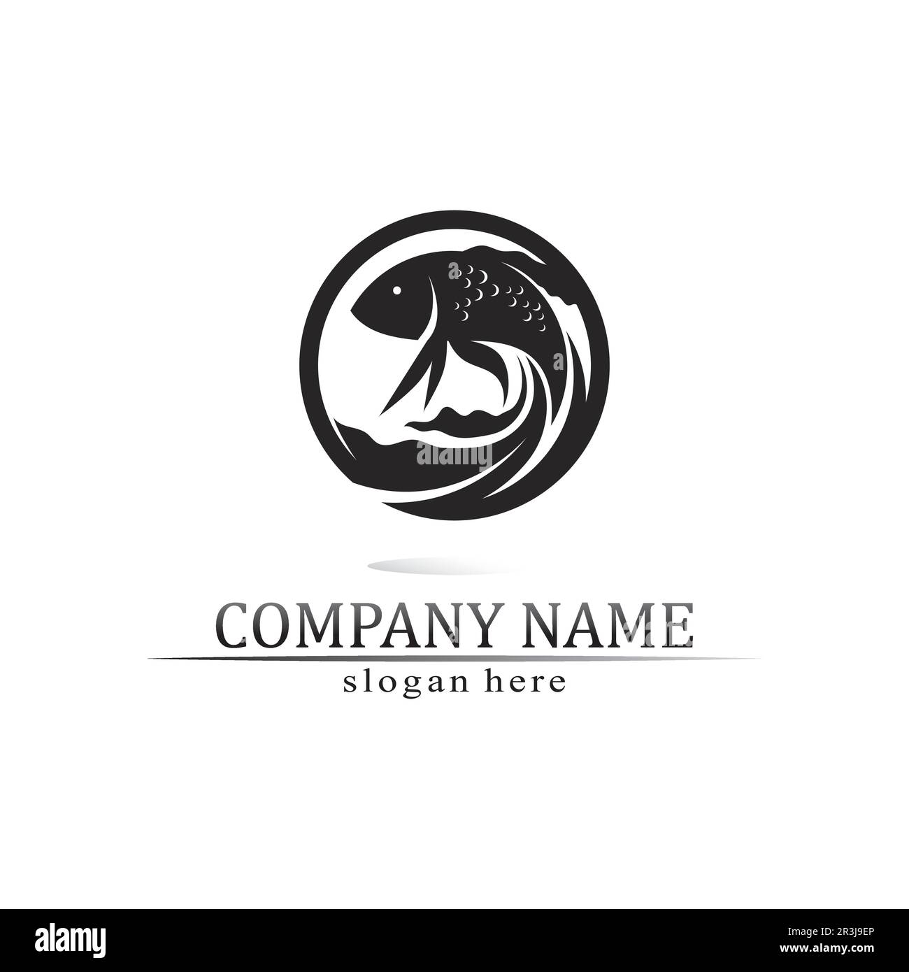 Fish animal aquatic logo beta fish design vector and illustration Stock ...