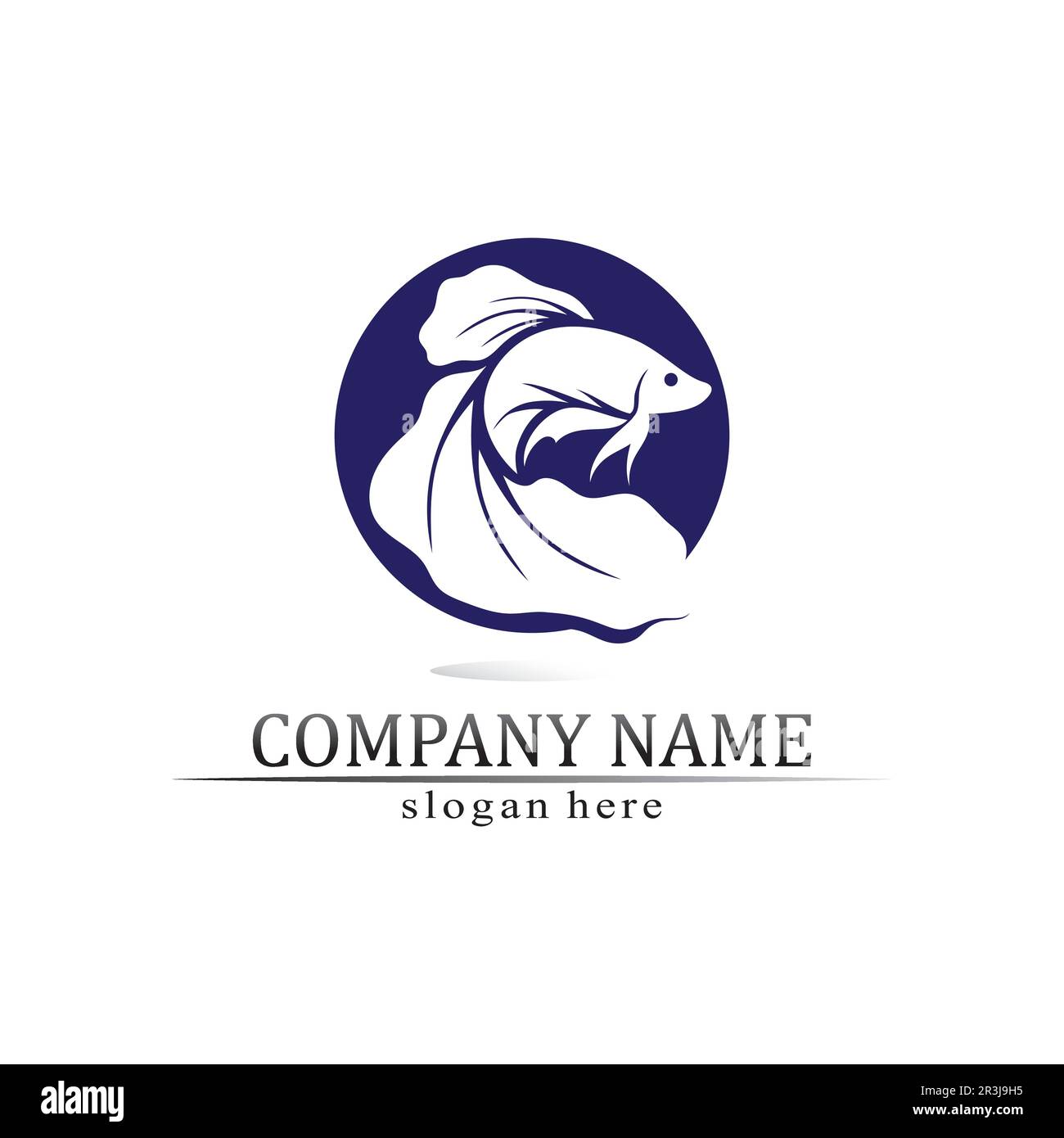 Fish animal aquatic logo beta fish design vector and illustration Stock ...