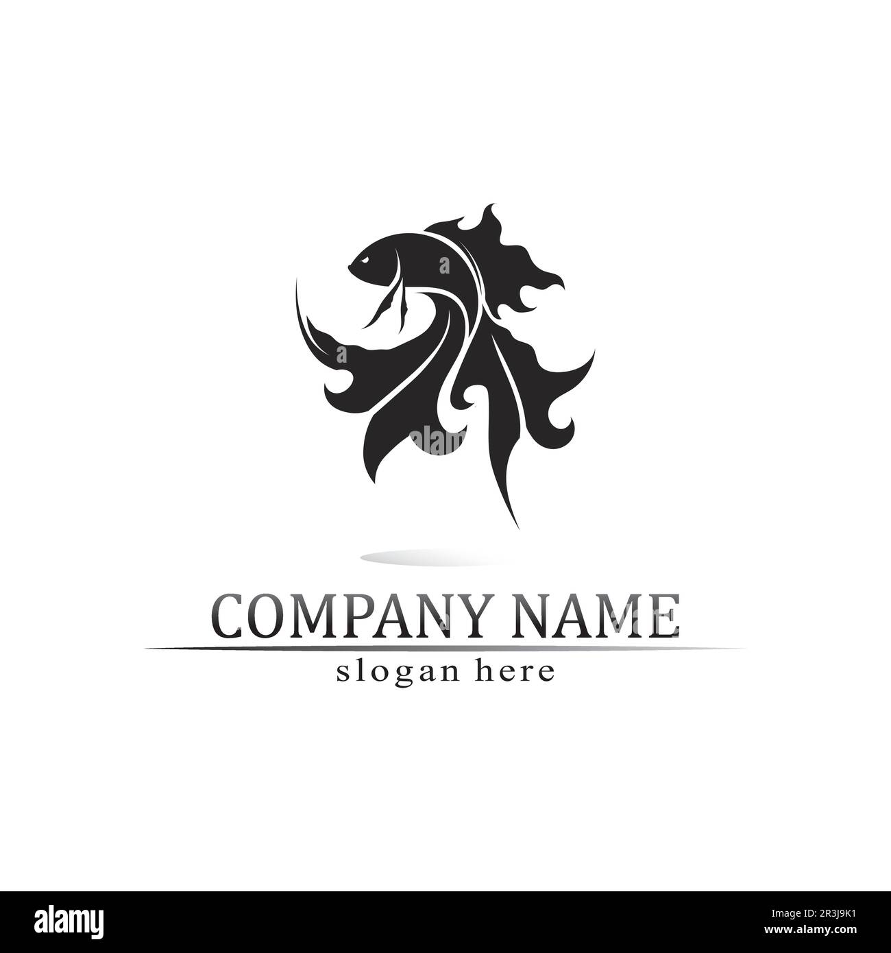 Fish animal aquatic logo beta fish design vector and illustration Stock ...