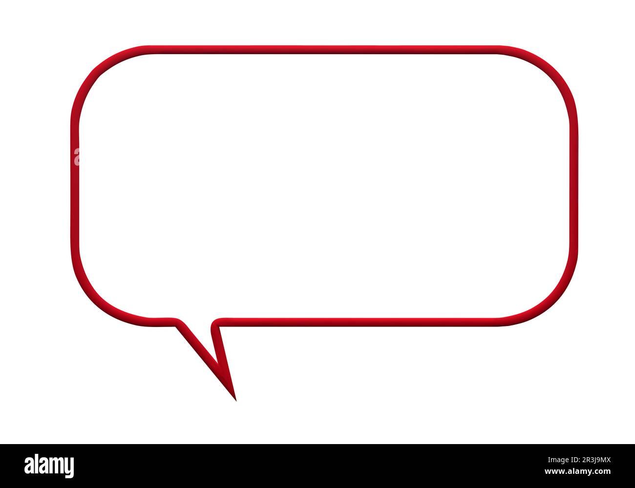 3d red blank speech hi-res stock photography and images - Alamy