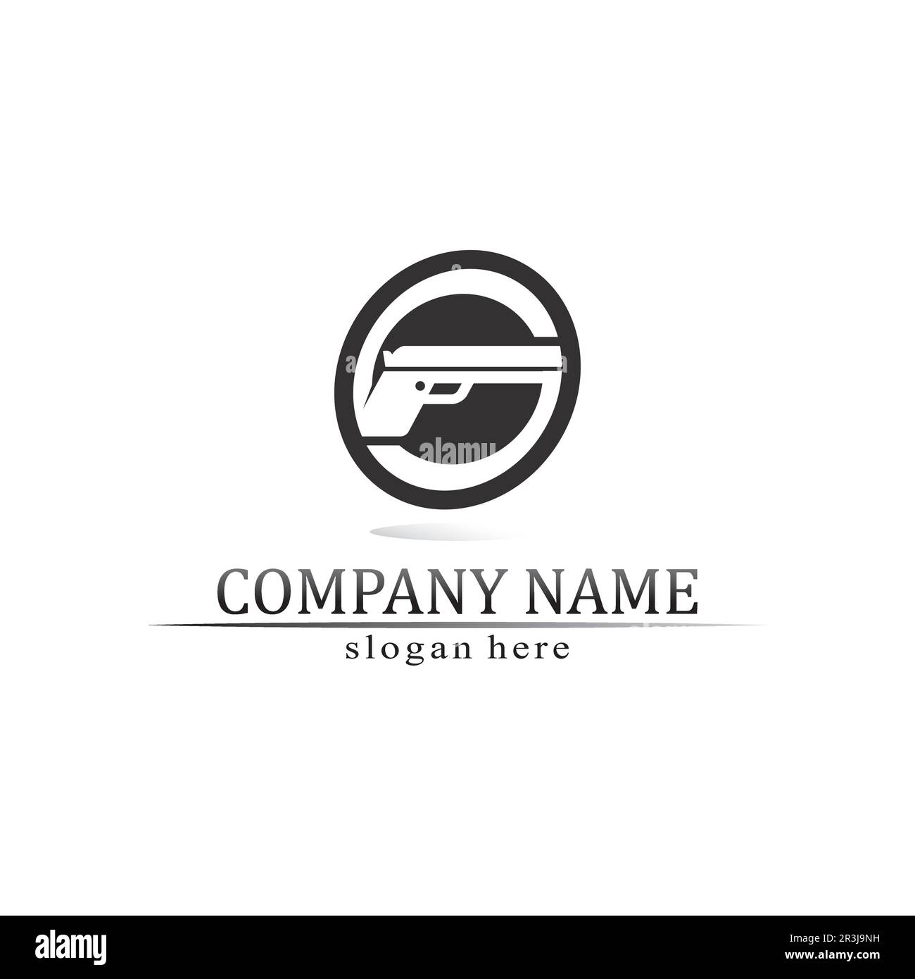Gun logo and Army soldier sniper shot vector Design Illustration ...