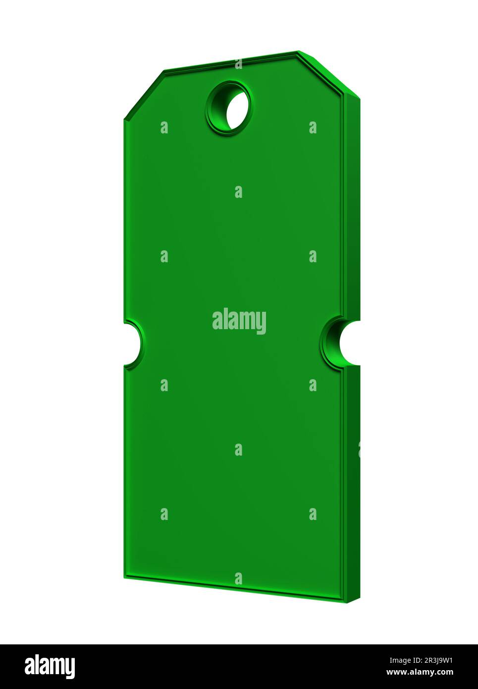 green label isolated on white background Stock Photo - Alamy