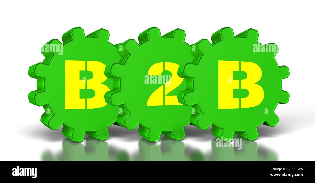 b2b. 3D render, Isolated on a white background Stock Photo - Alamy