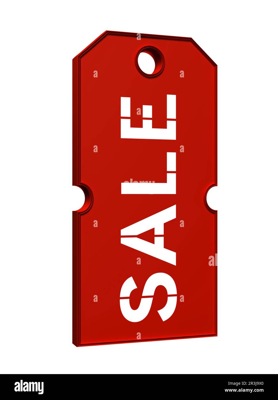 red price tag with sale on white background Stock Photo - Alamy