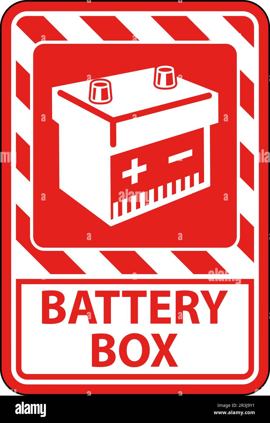 Symbol Battery Sign Battery Box On White Background Stock Vector Image ...