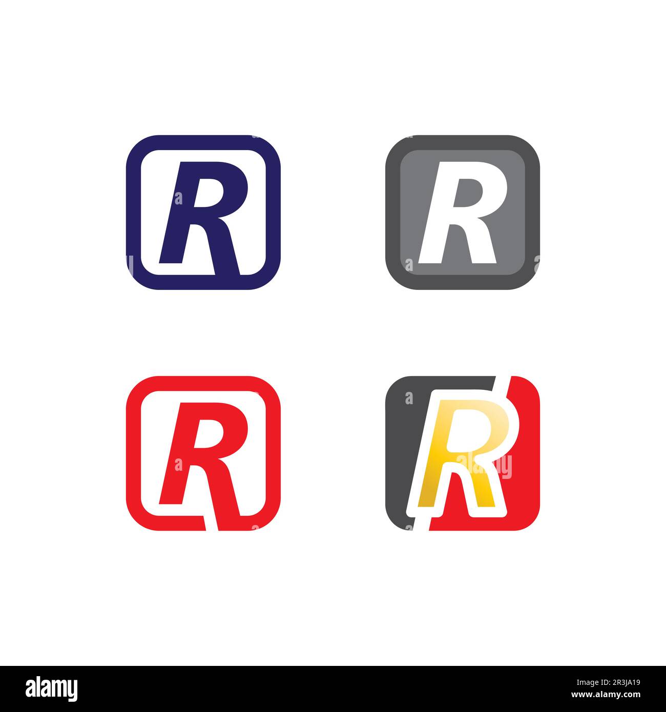 R plus logo vector vectors hi-res stock photography and images - Alamy