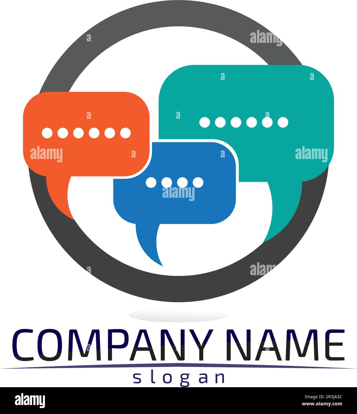 chat and message symbol vector logo design Stock Vector Image & Art - Alamy