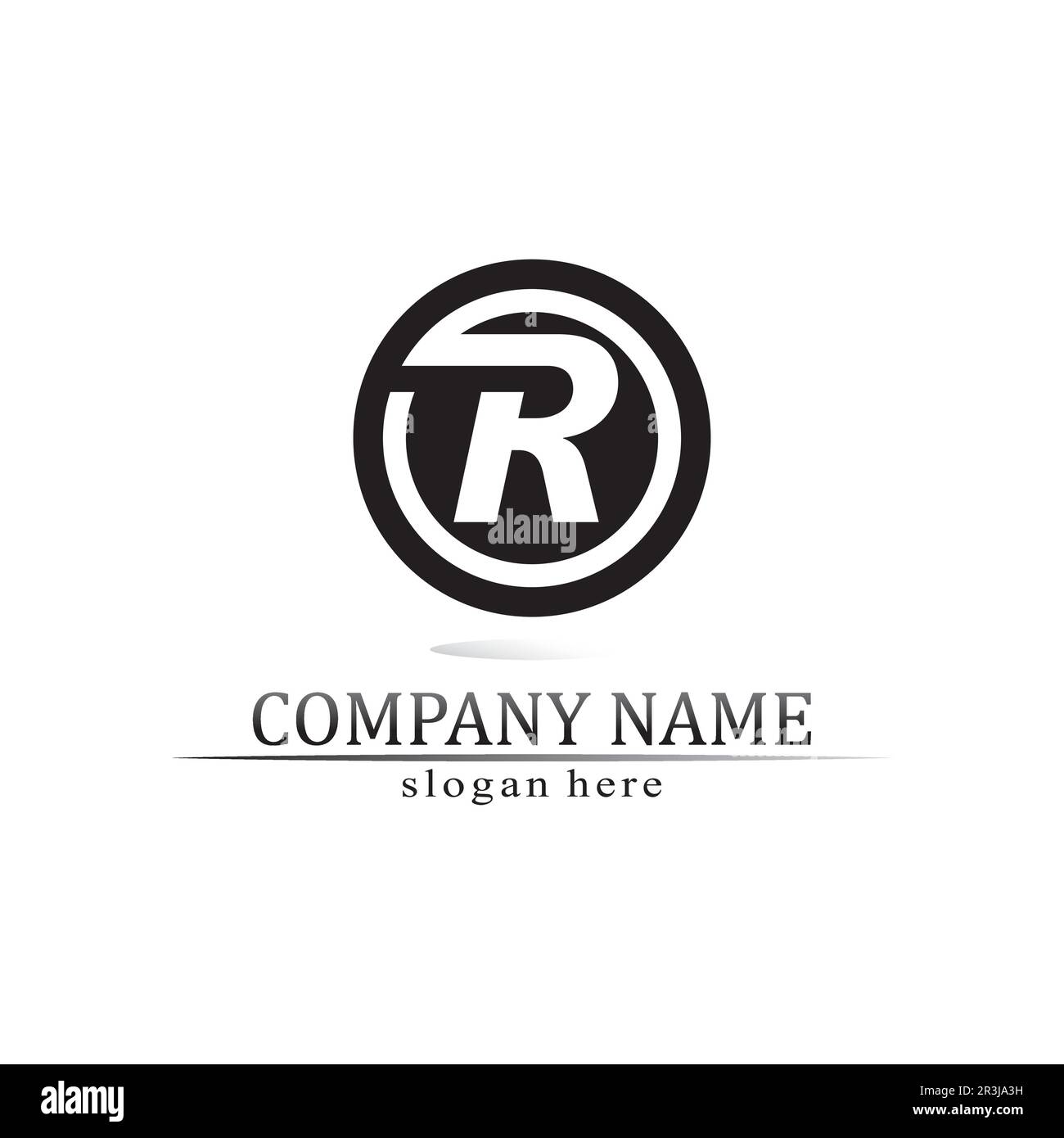 R Letter Arrow vector illustration icon Logo Template design Stock ...