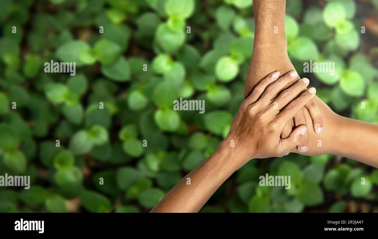 The hand gesture of friendship. International friendship day concept ...