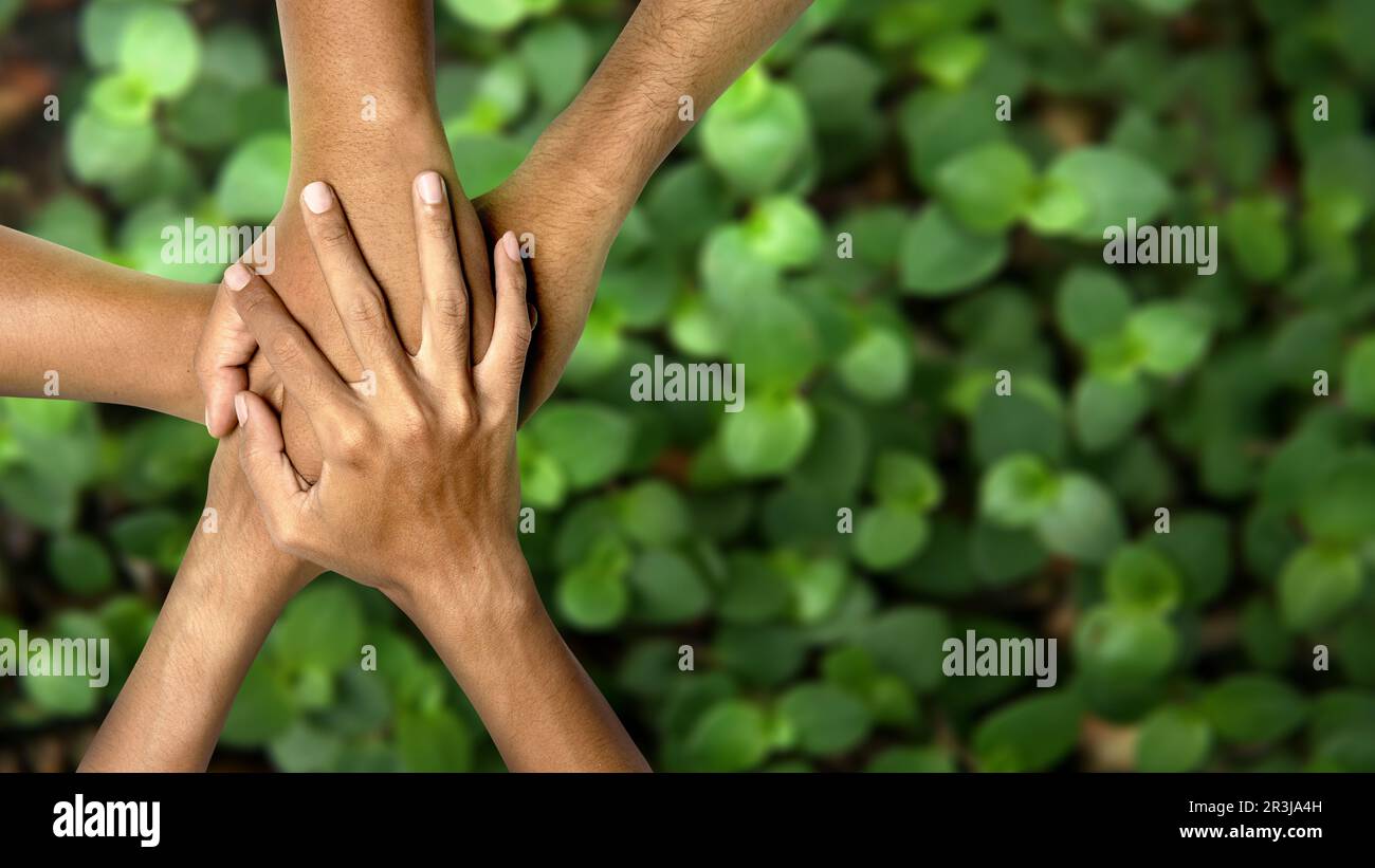 The hand gesture of friendship. International friendship day concept ...