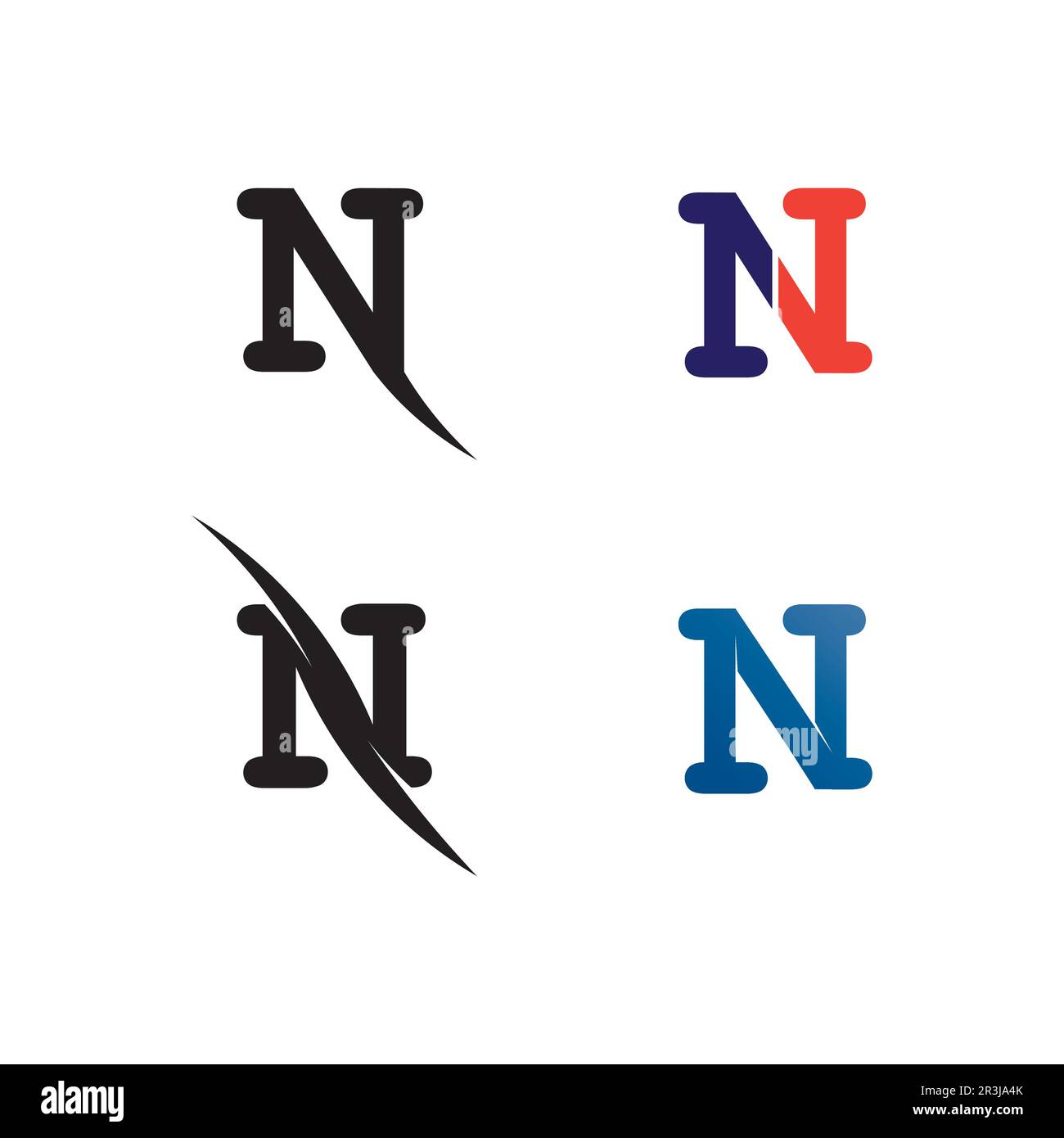 N Letter Logo Template vector icon illustration design Stock Vector ...