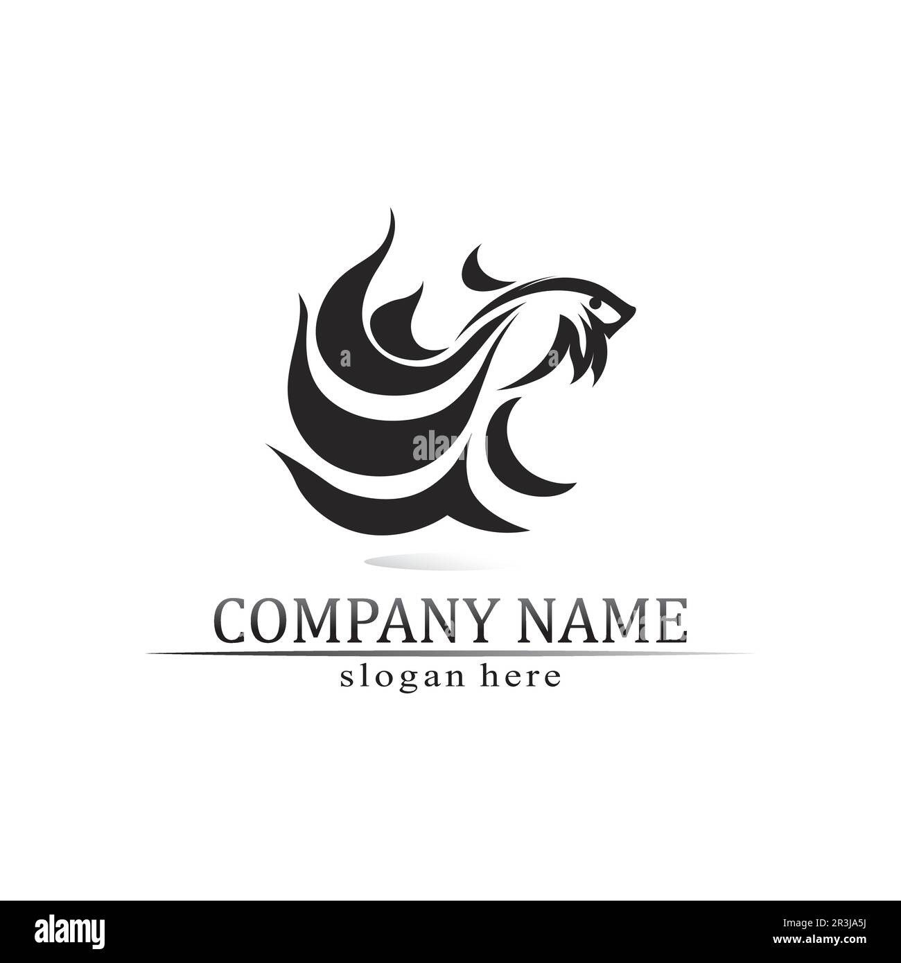 Fish animal aquatic logo beta fish design vector and illustration Stock ...