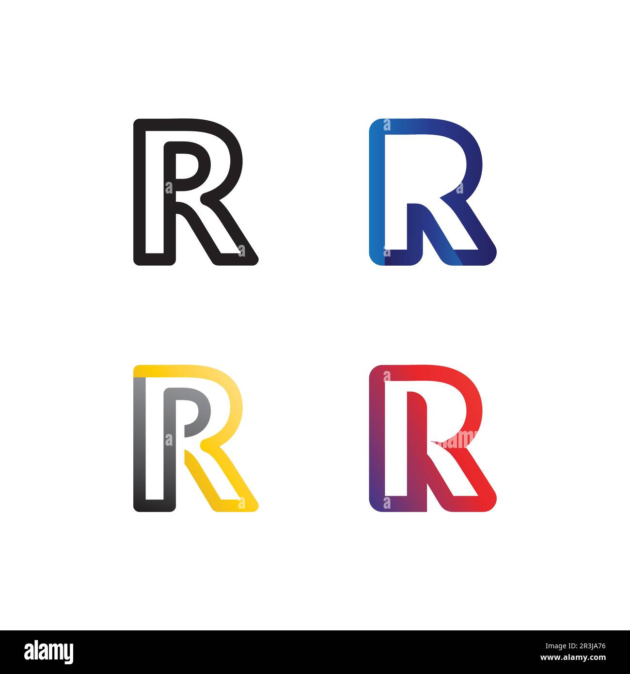 R plus logo vector vectors hi-res stock photography and images - Alamy