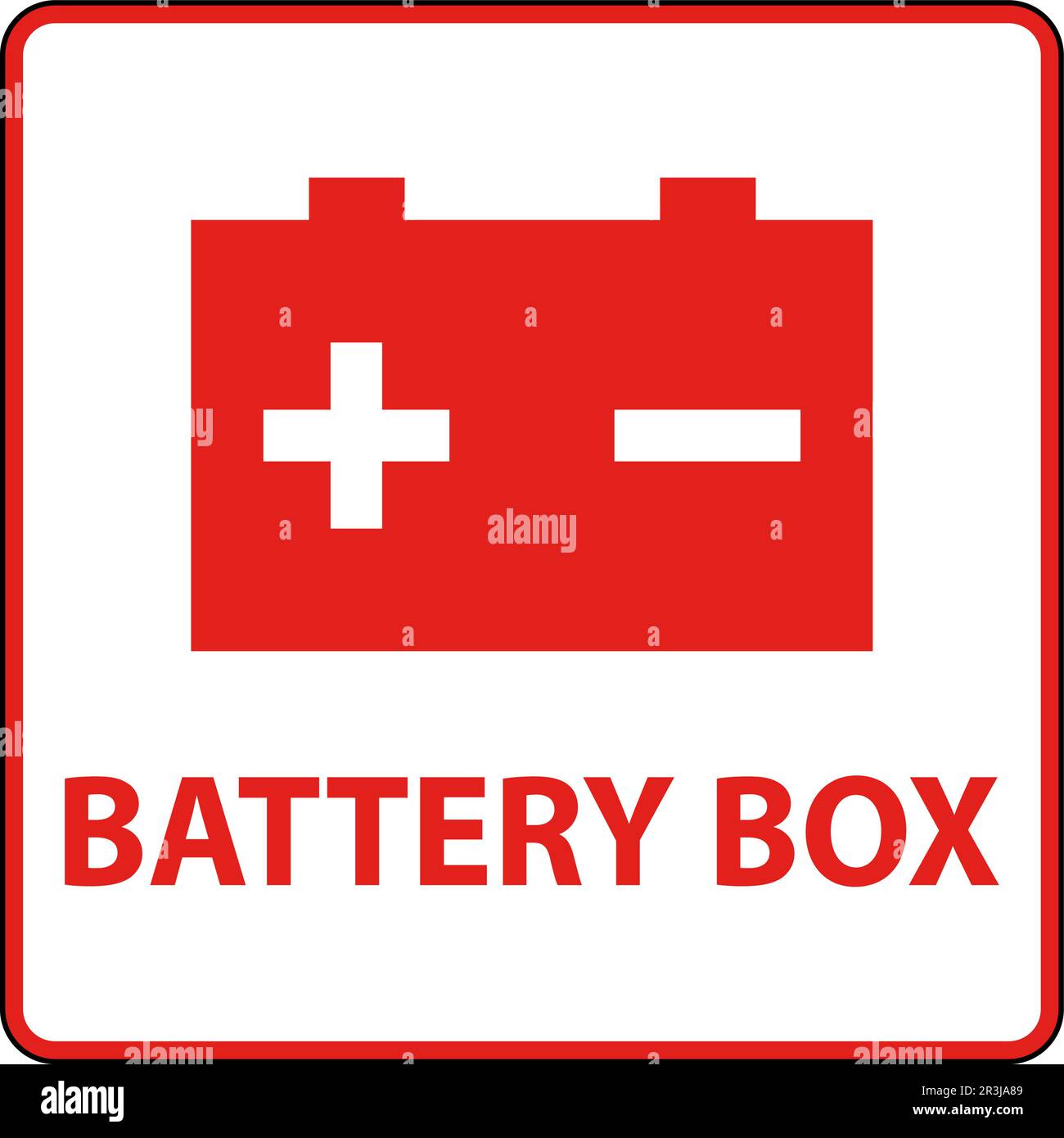 Symbol Battery Sign Battery Box On White Background Stock Vector Image ...
