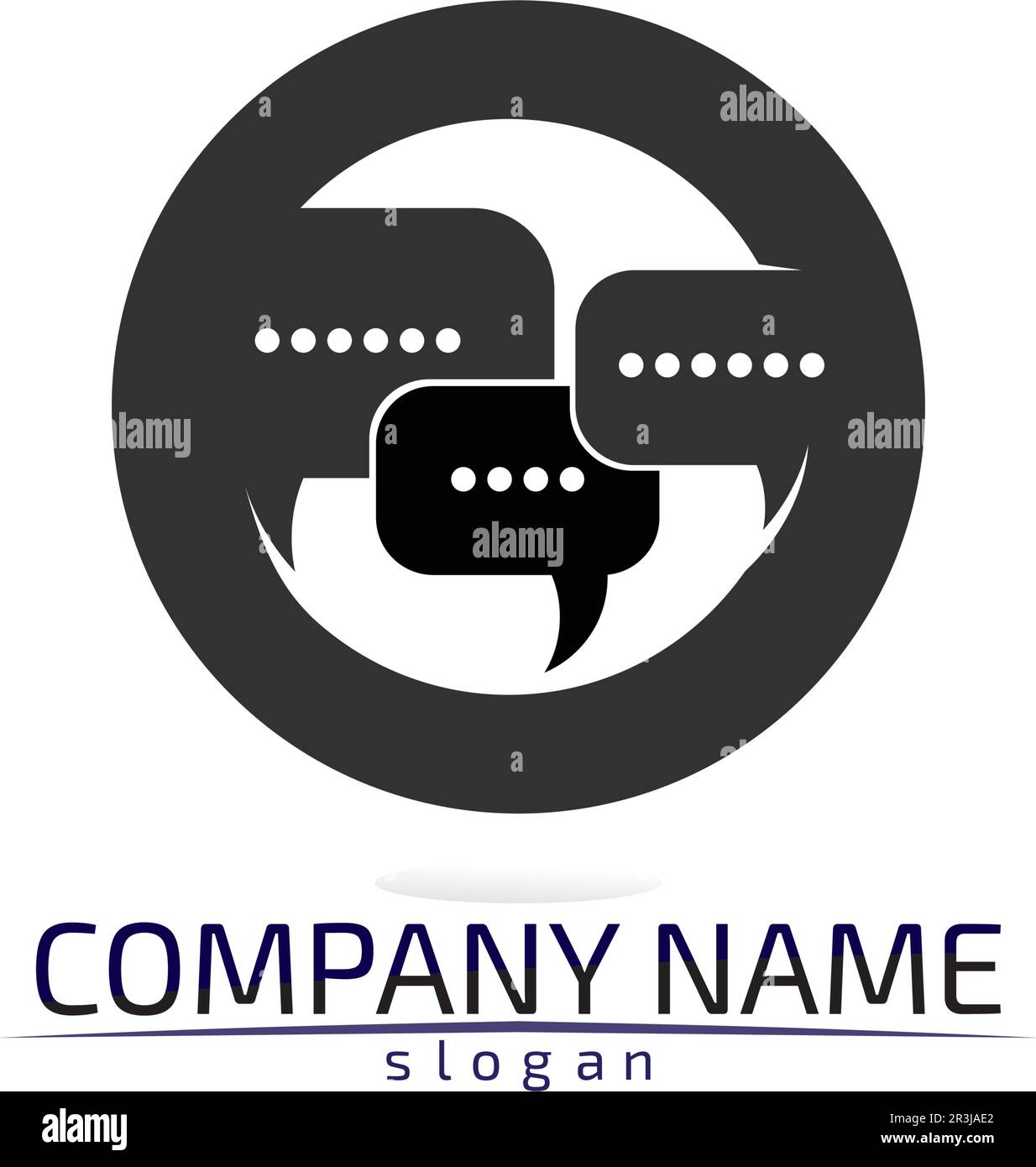 chat and message symbol vector logo design Stock Vector Image & Art - Alamy