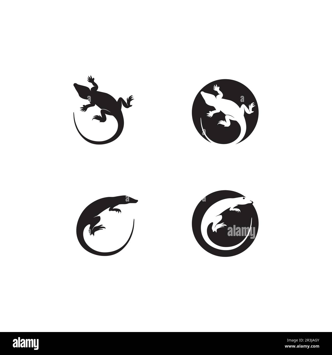animal vector lizard salamander gecko crocodile and reptiles design ...