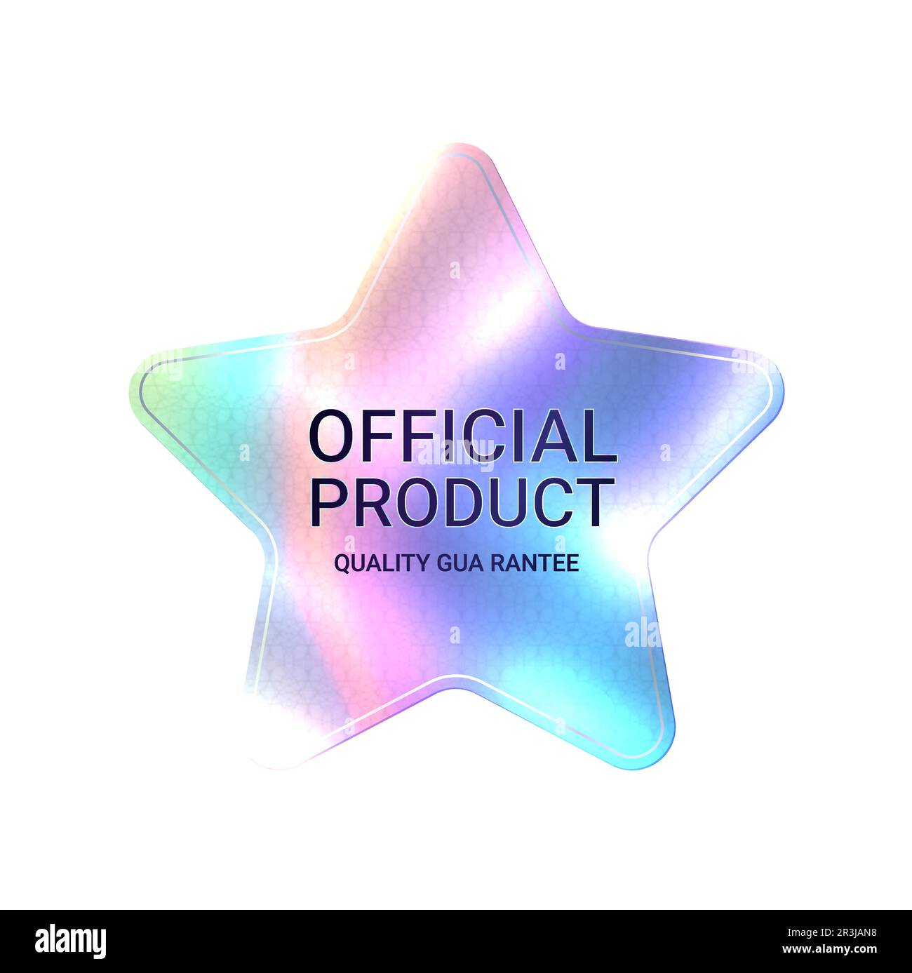 Official product quality star hologram sticker. Authenticity guarantee ...