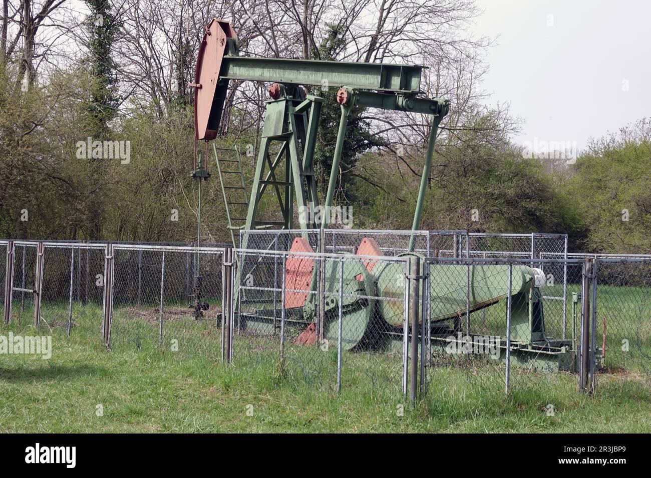 Oil field plant at the Kuehkopf Stock Photo - Alamy