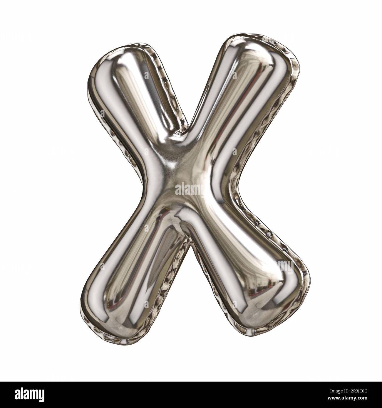Silver foil balloon font letter X 3D Stock Photo - Alamy