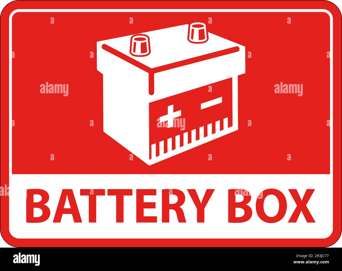 Symbol Battery Sign Battery Box On White Background Stock Vector Image ...