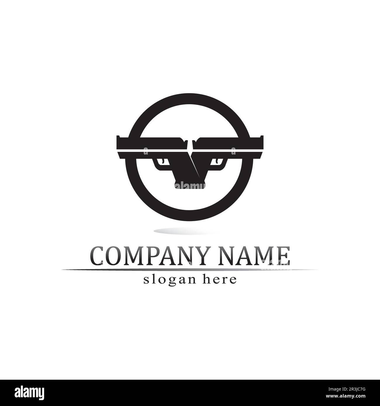 Gun logo and Army soldier sniper shot vector Design Illustration ...