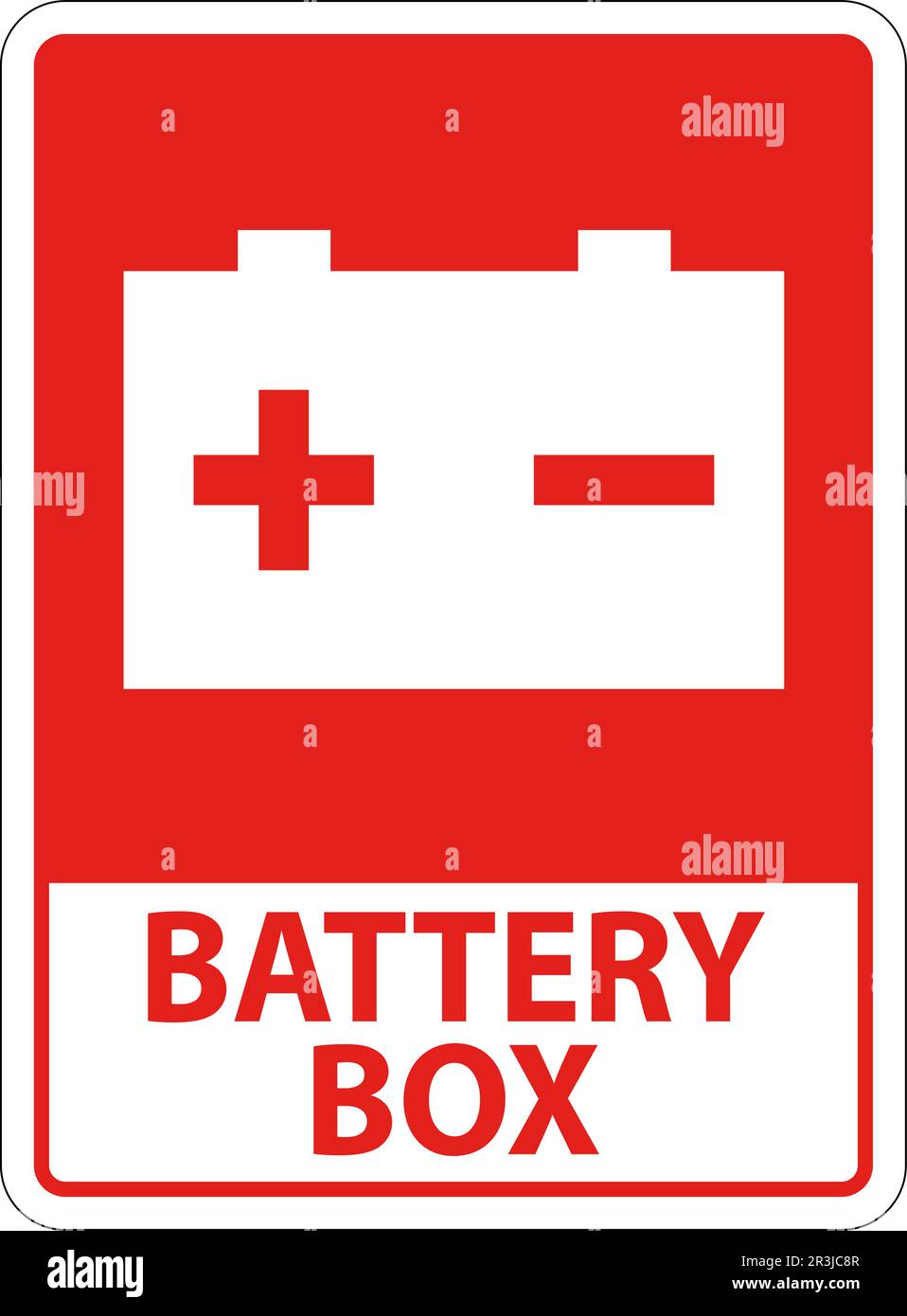 Symbol Battery Sign Battery Box On White Background Stock Vector Image ...