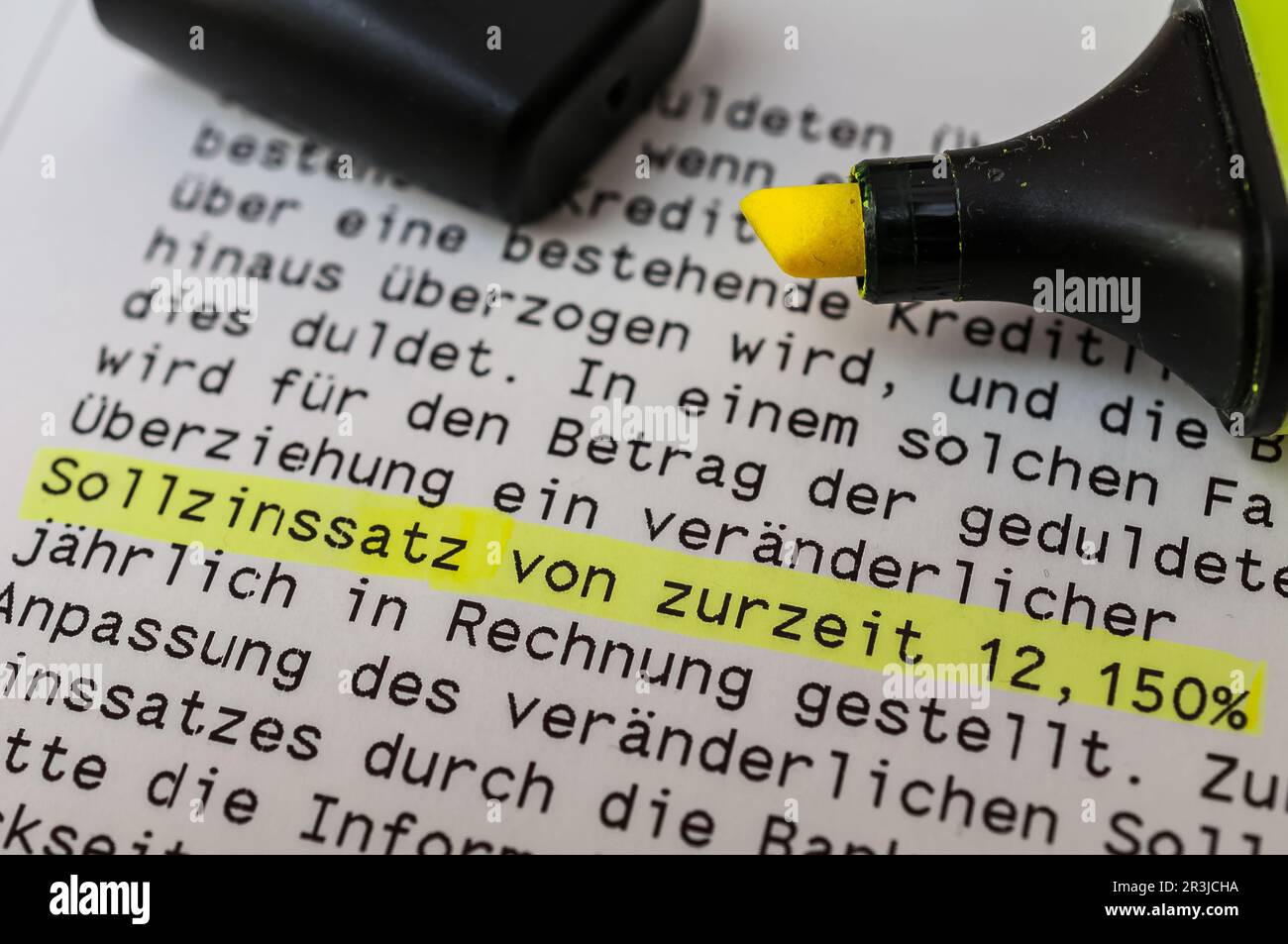 Debit interest on a bank statement Stock Photo - Alamy