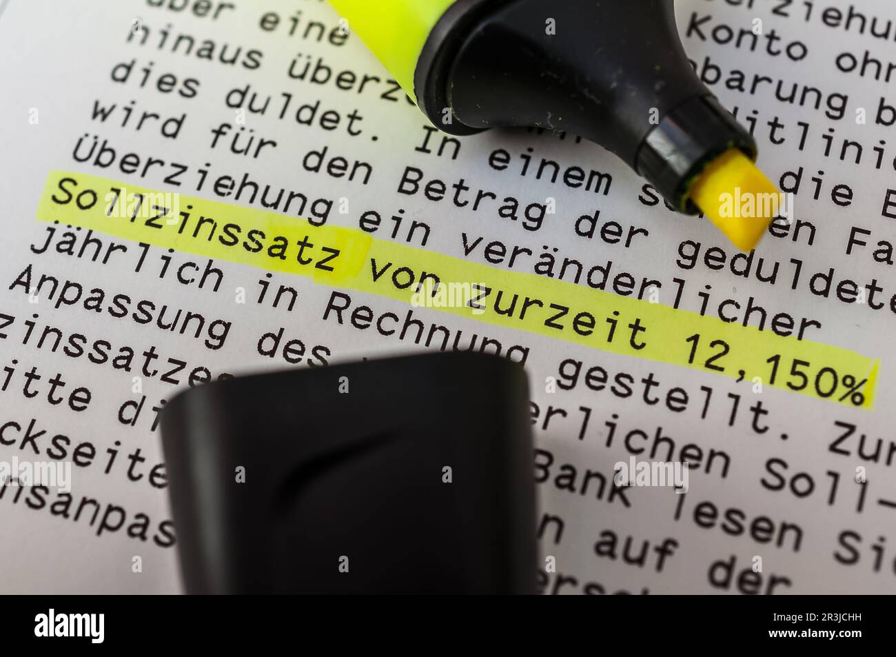 Debit interest on a bank statement Stock Photo - Alamy