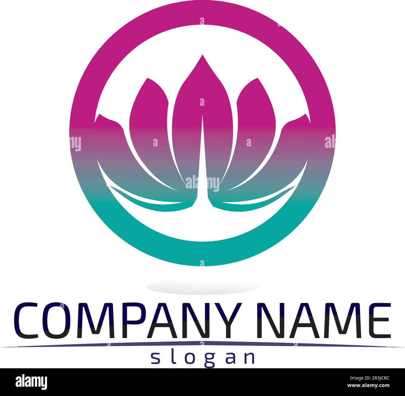 Stylized lotus flower icon vector background design logo Stock Vector ...