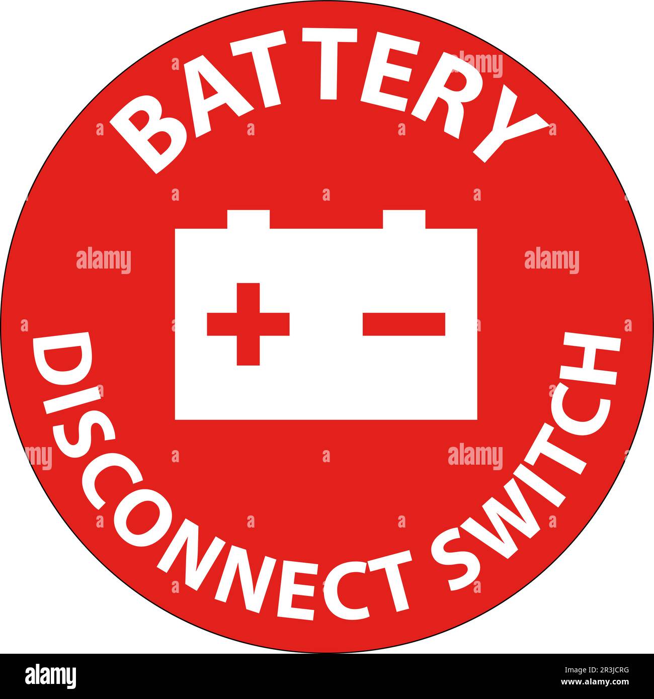 Battery Disconnect Switch Sign On White Background Stock Vector Image ...