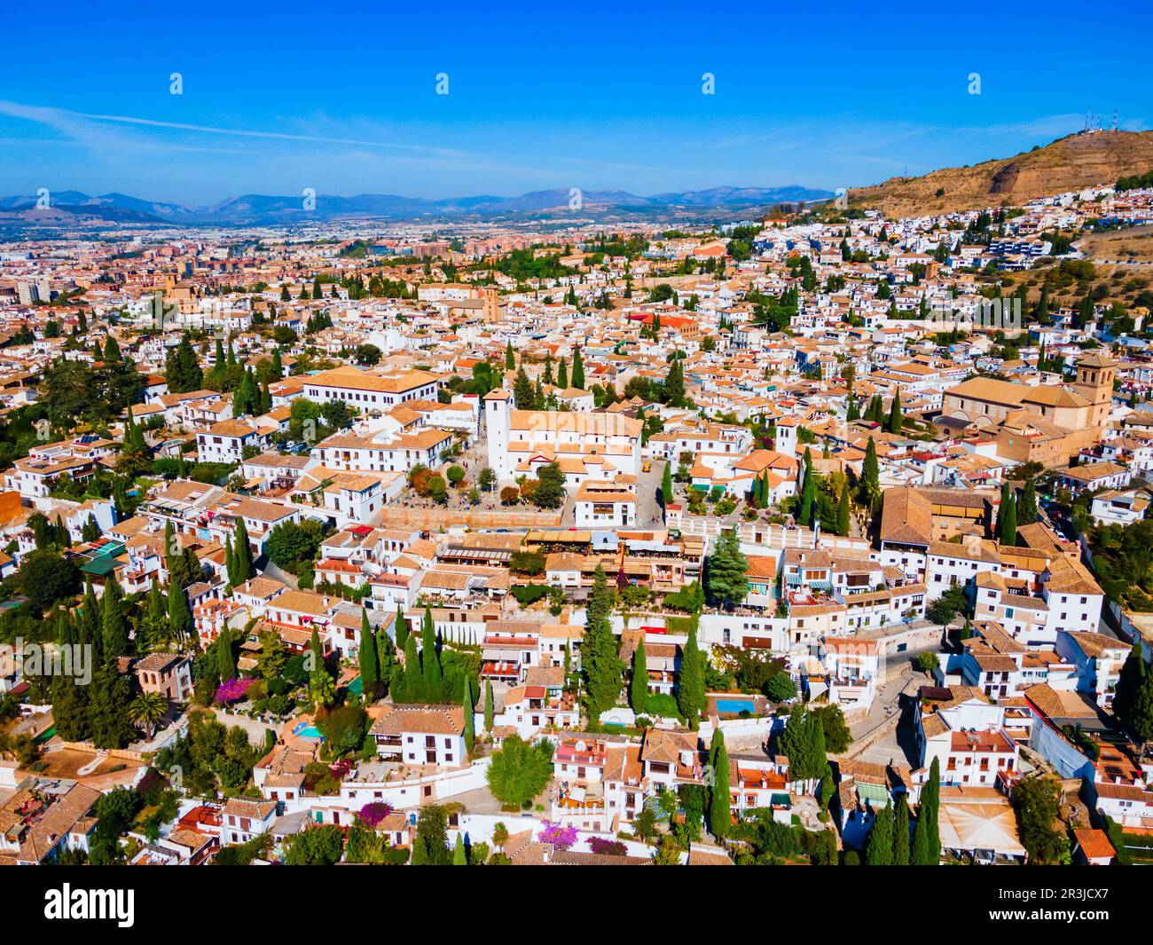 San Nicholas Church or Iglesia de San Nicolas and viewpoint aerial ...