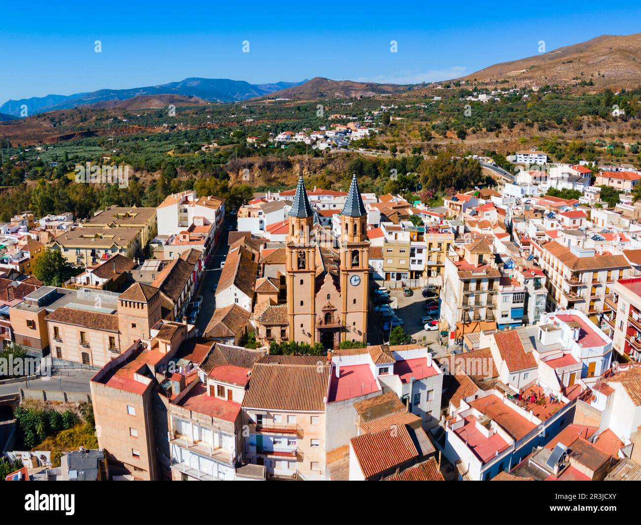 Parish Church of Our Lady of Expectation aerial panoramic view in ...