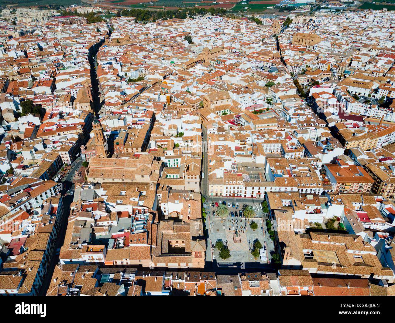 Antequera aerial panoramic view. Antequera is a city in the province of ...