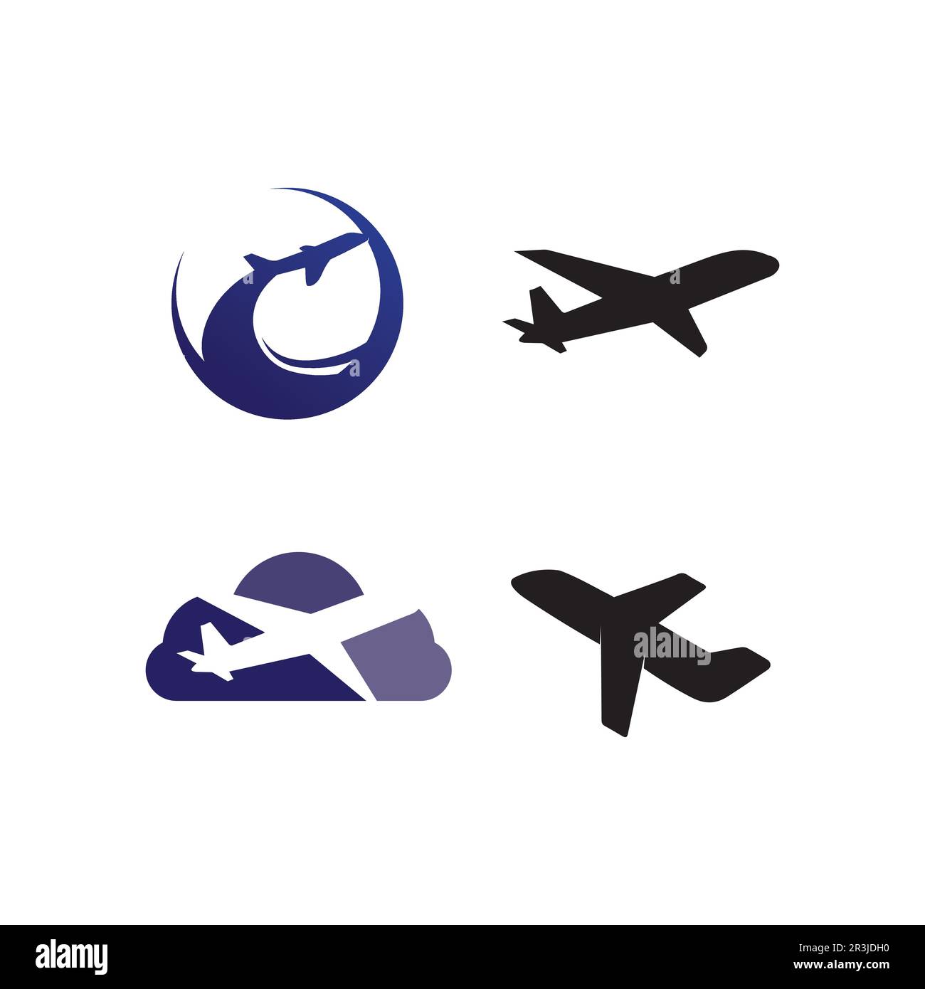 Flight aeroplane vector and logo design Transportation Stock Vector ...