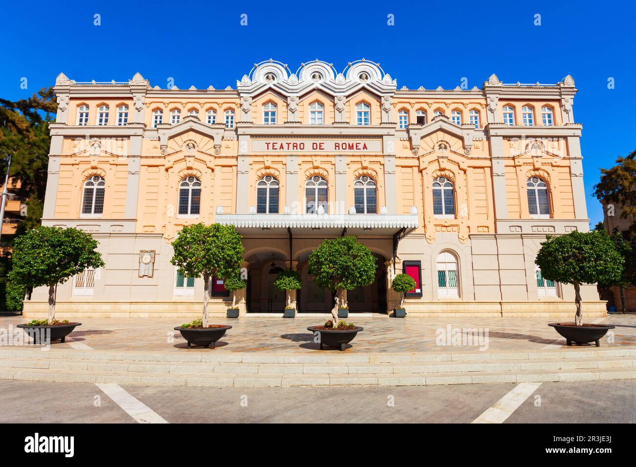 Romea theater or Teatro de Romea in Murcia. Murcia is a city in south ...