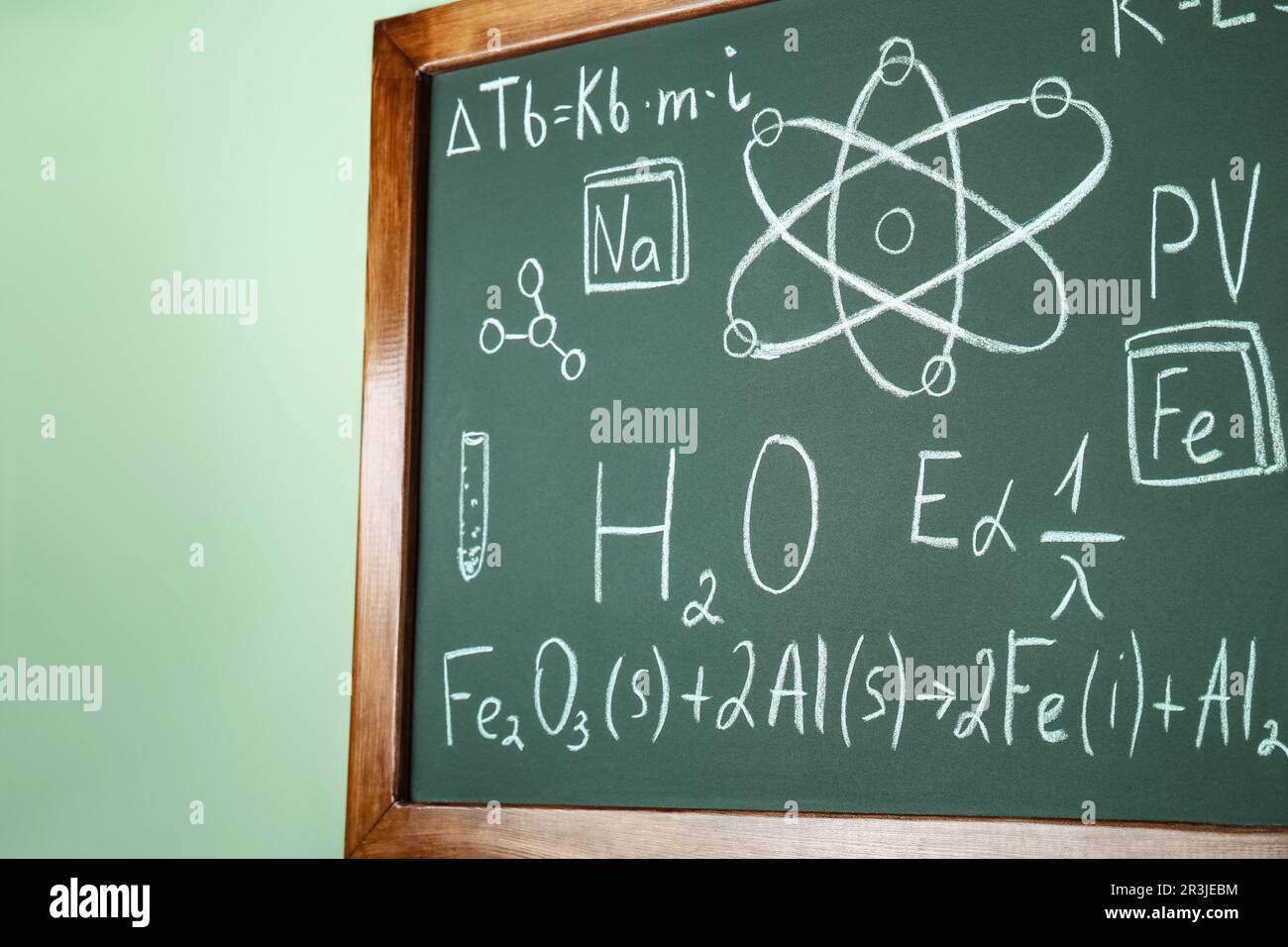 Blackboard chalk written chemical formula hi-res stock photography and ...