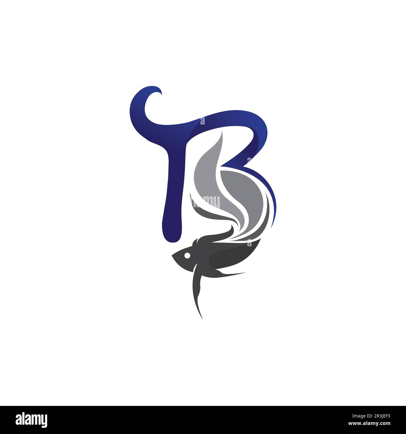 Fish animal aquatic logo beta fish design vector and illustration Stock ...