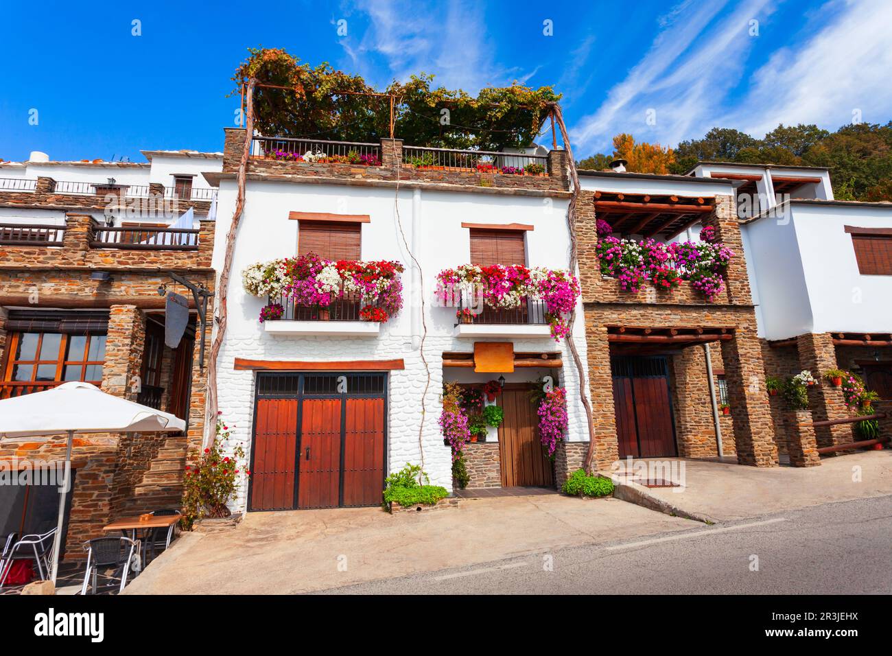 Beauty building in Capileira village. Capileira is the highest village ...