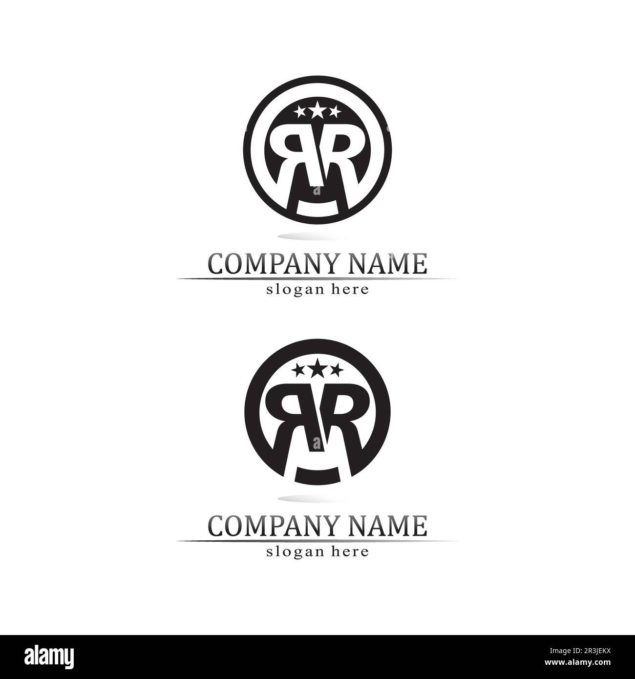 R Letter Arrow vector illustration icon Logo Template design Stock ...