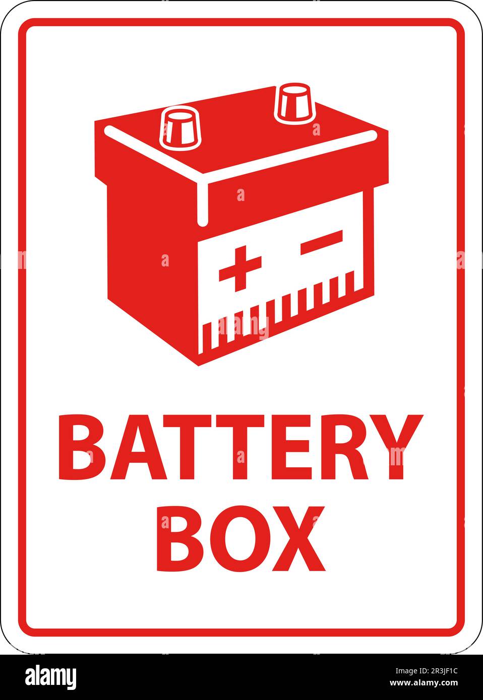 Symbol Battery Sign Battery Box On White Background Stock Vector Image ...