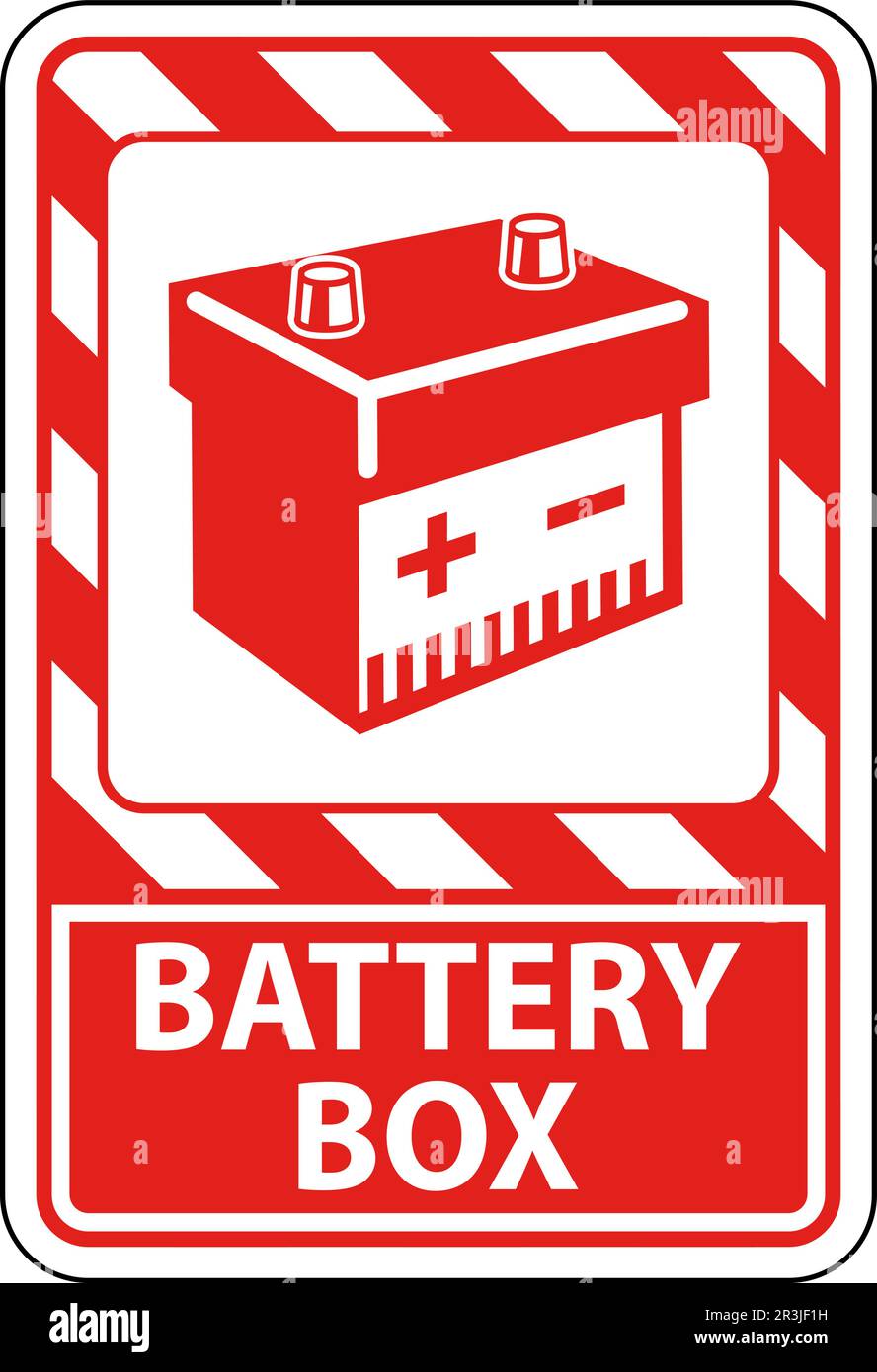 Symbol Battery Sign Battery Box On White Background Stock Vector Image ...