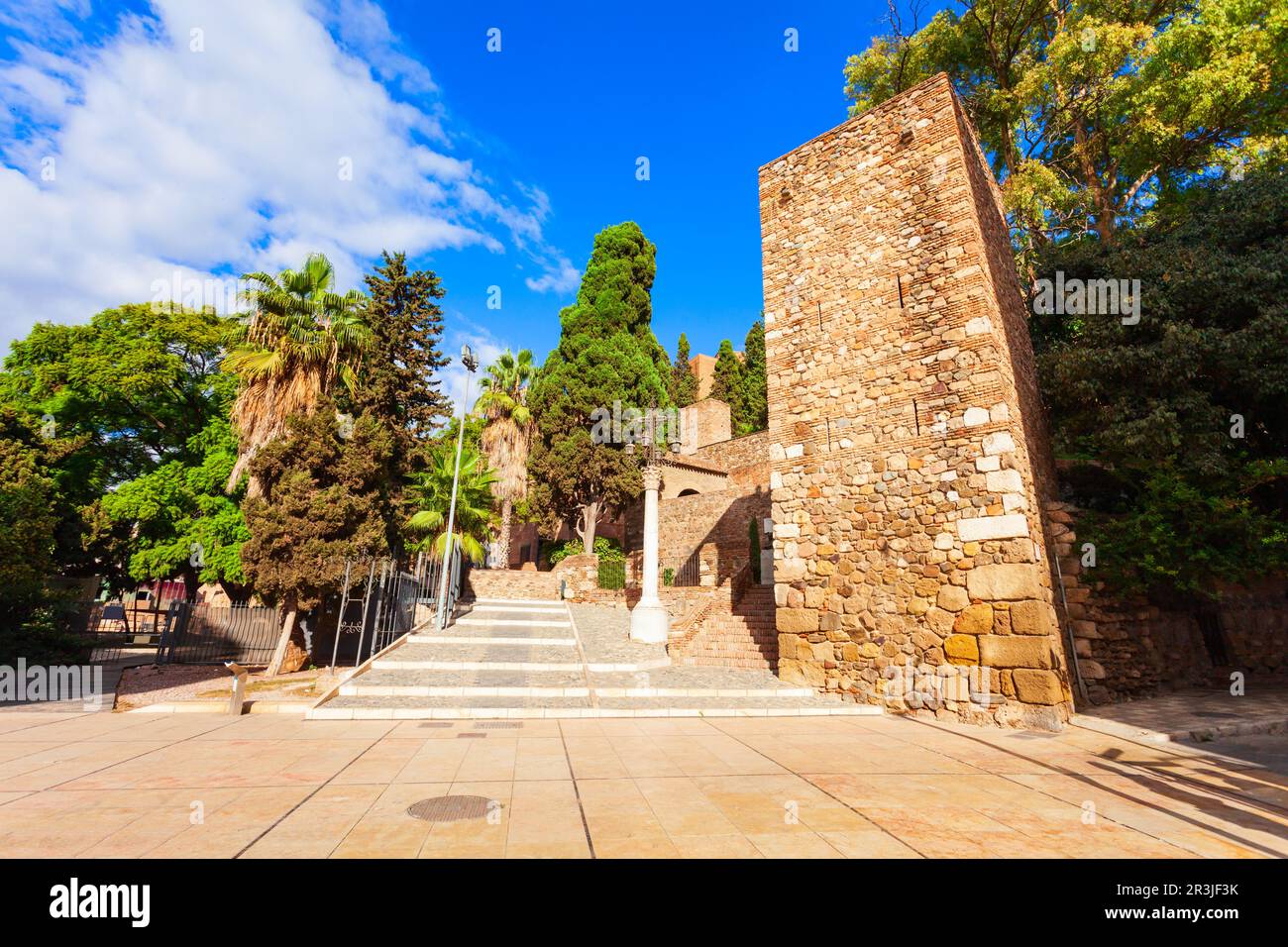 Malaga Alcazaba is an arabian fortress in Malaga city in the Andalusia ...