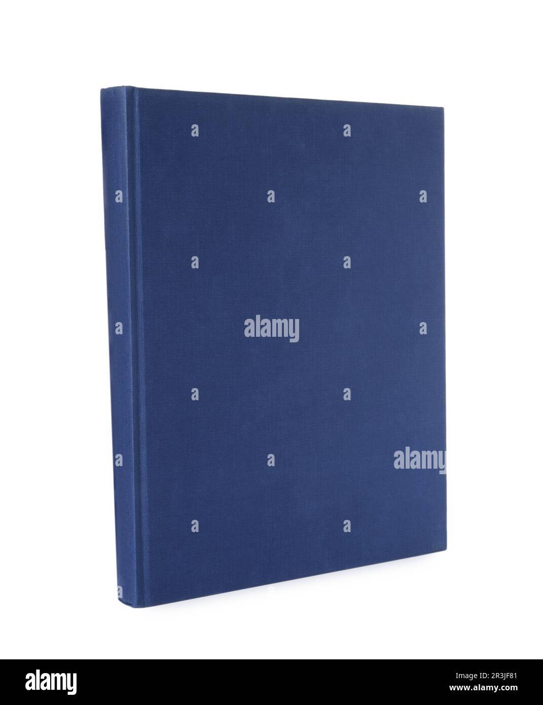 Closed book with blue hard cover isolated on white Stock Photo - Alamy