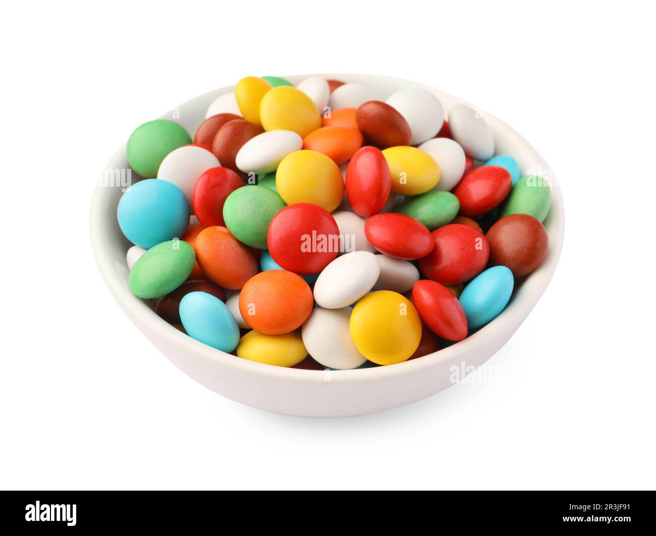 Bowl with colorful candies isolated on white Stock Photo - Alamy