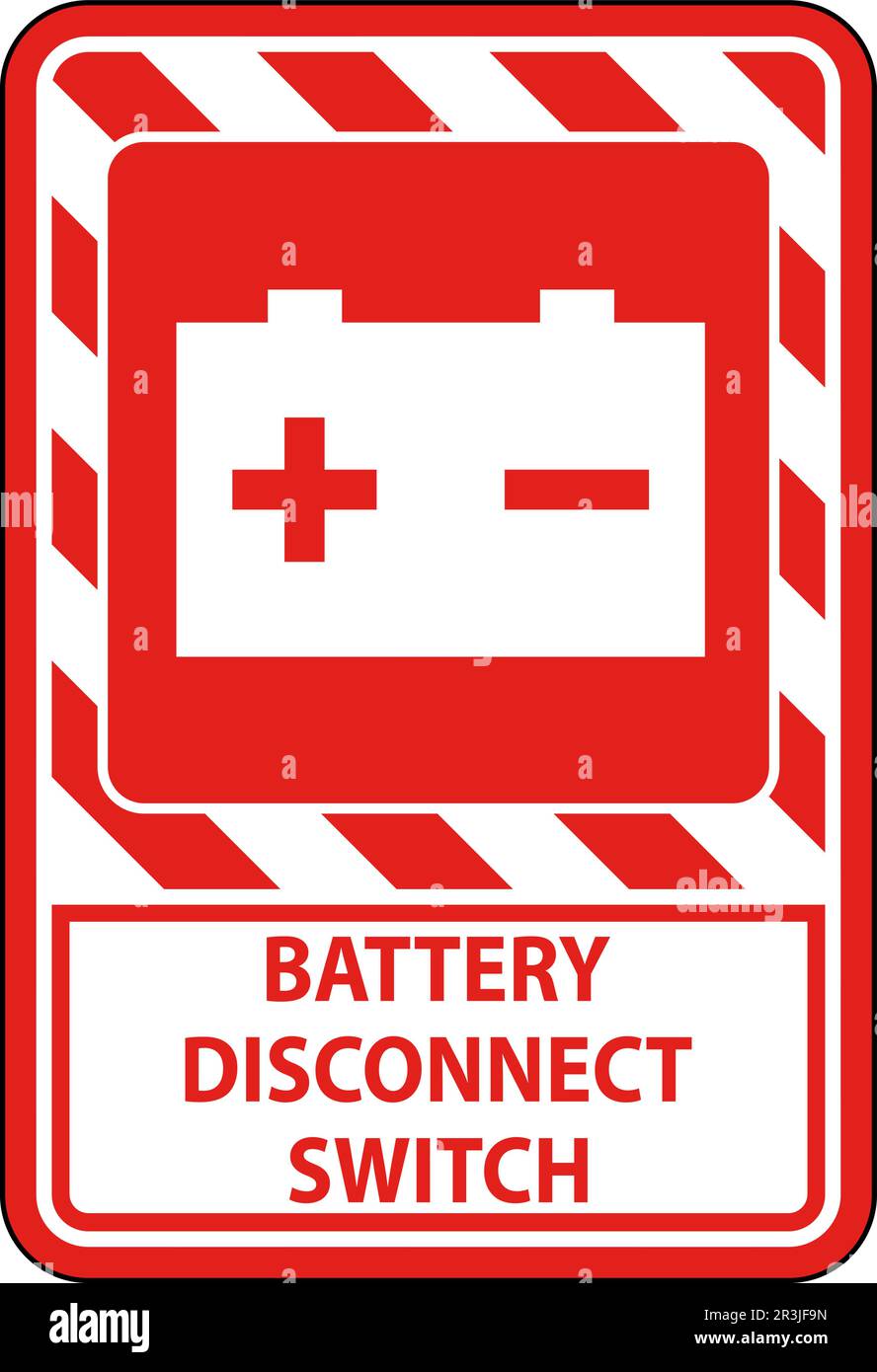 Battery Disconnect Switch Sign On White Background Stock Vector Image ...