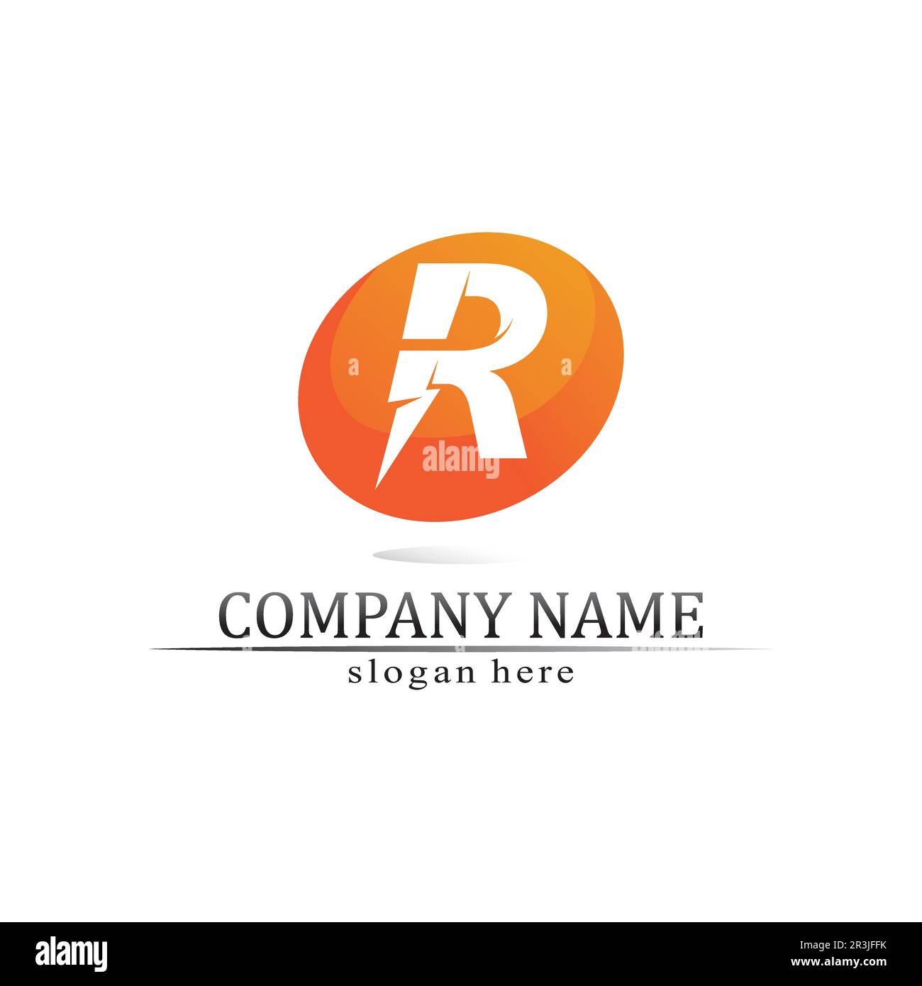 R Letter Arrow vector illustration icon Logo Template design Stock ...