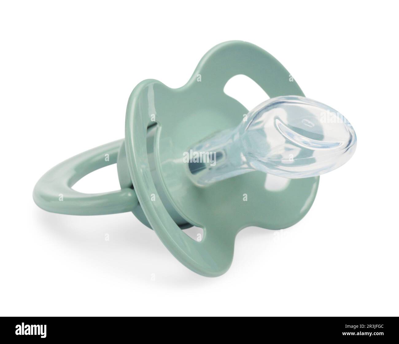 New pale green baby pacifier isolated on white Stock Photo - Alamy