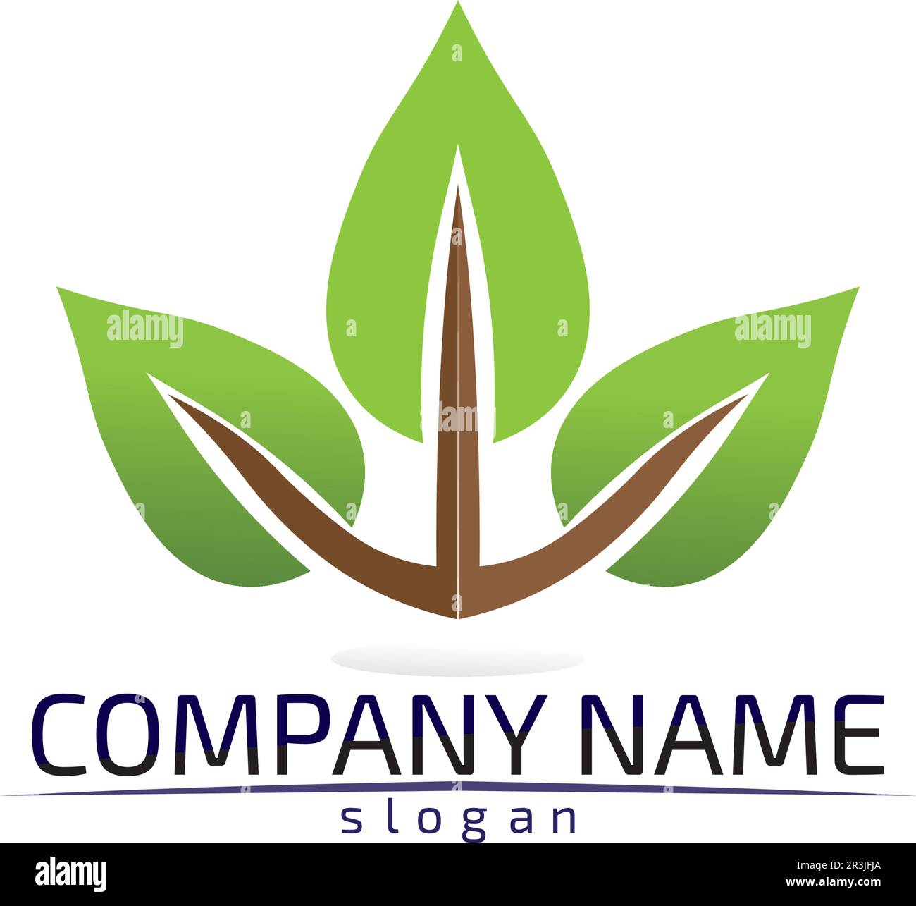 Tree leaf vector logo design eco friendly concept Stock Vector Image & Art - Alamy